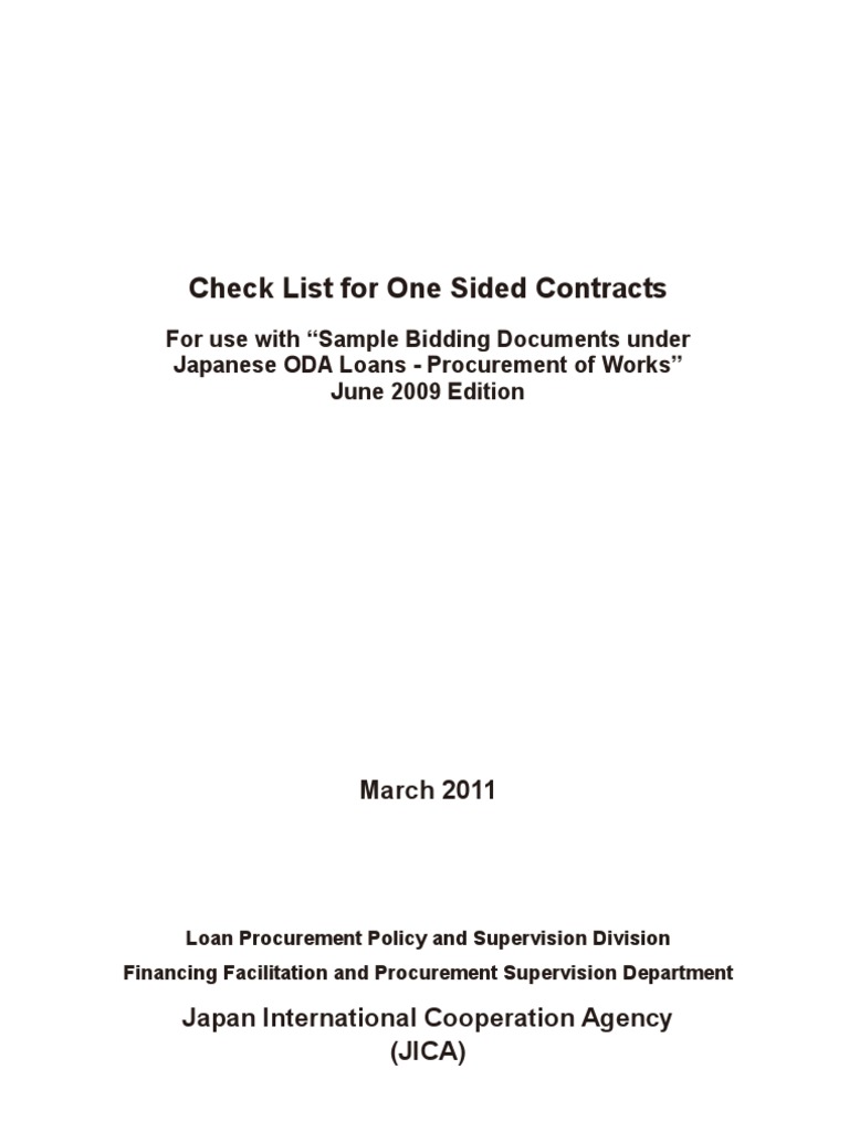 Check List | Download Free PDF | Construction Bidding | General Contractor
