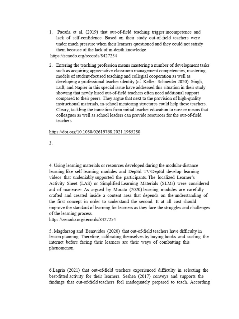 1 | PDF | Teachers | Learning