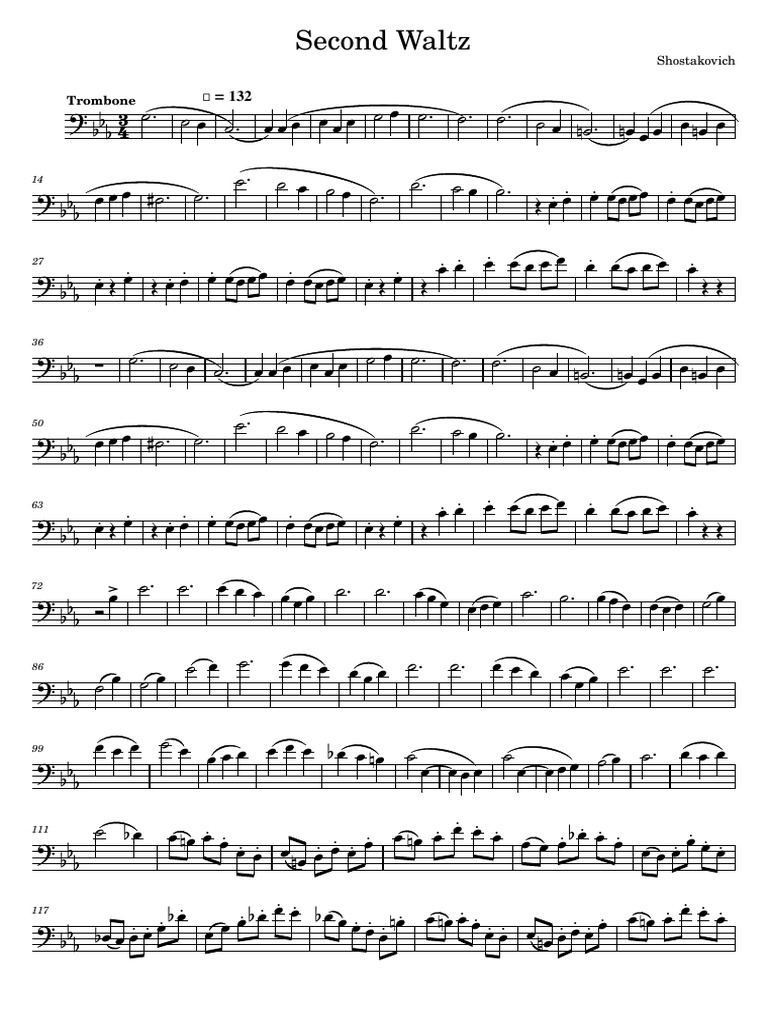 Second Waltz for Trombone and Euphonium | PDF