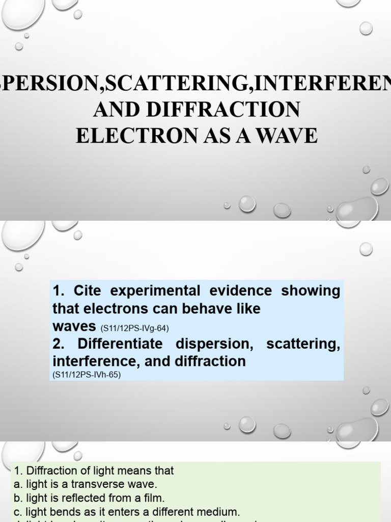 Dispersionscattering of Light | PDF | Diffraction | Light