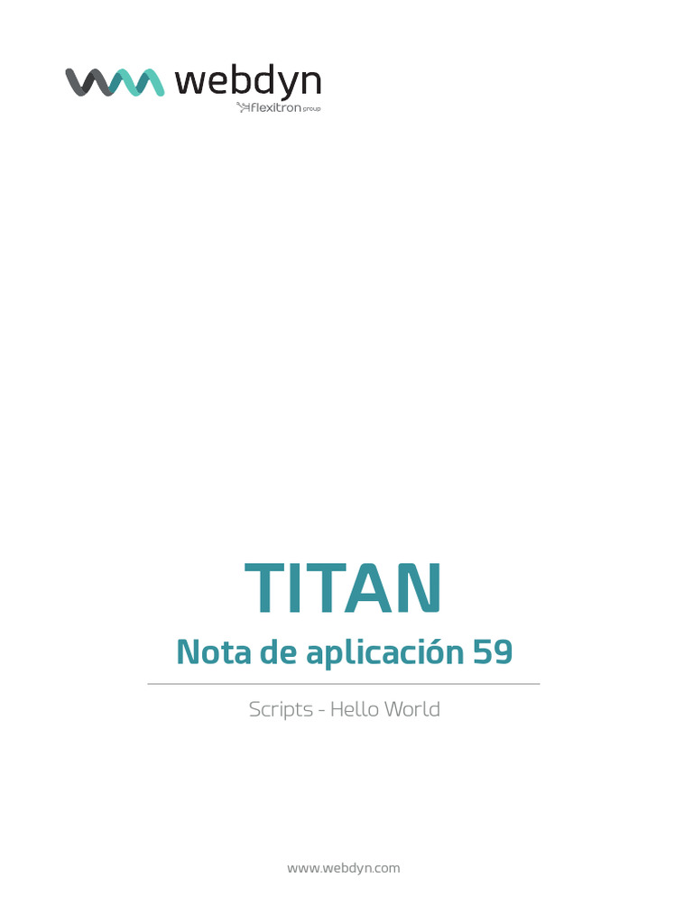 TITAN AN59 Scripts Basic ES | PDF | Lenguaje de escritura | Lenguaje de ...