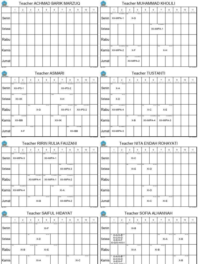 Jadwal Guru Juli 2023 | PDF