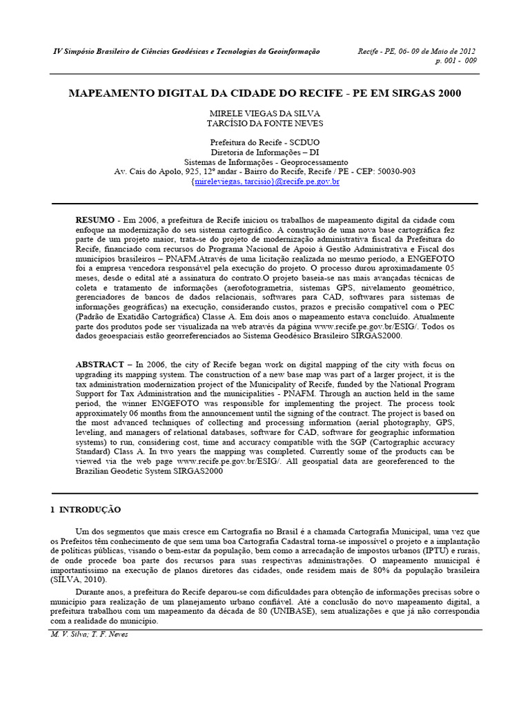 Mapeamento Digital Da Cidade Do Recide | PDF | Rede de computadores ...