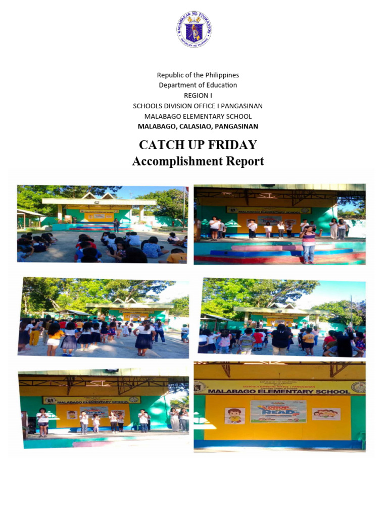 Catch Up Friday Accomplishment Report MES | PDF | Learning | Behavior Modification