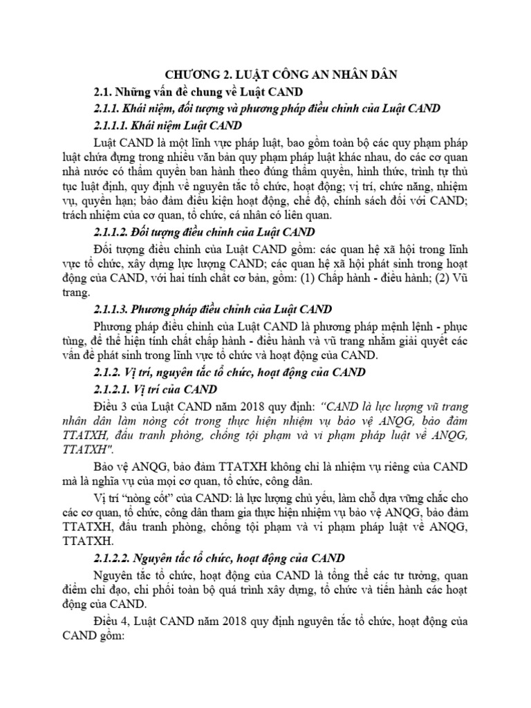 C2 Luật CAND Chuẩn | PDF