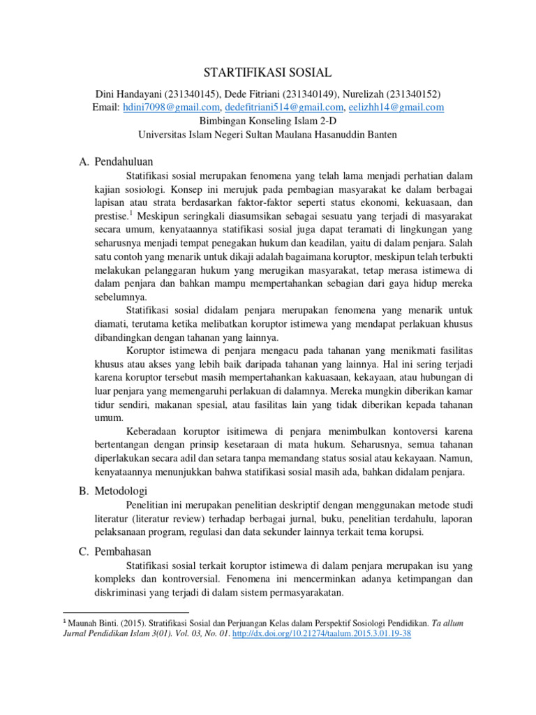 Kel. 7 STRATIFIKASI SOSIAL | PDF