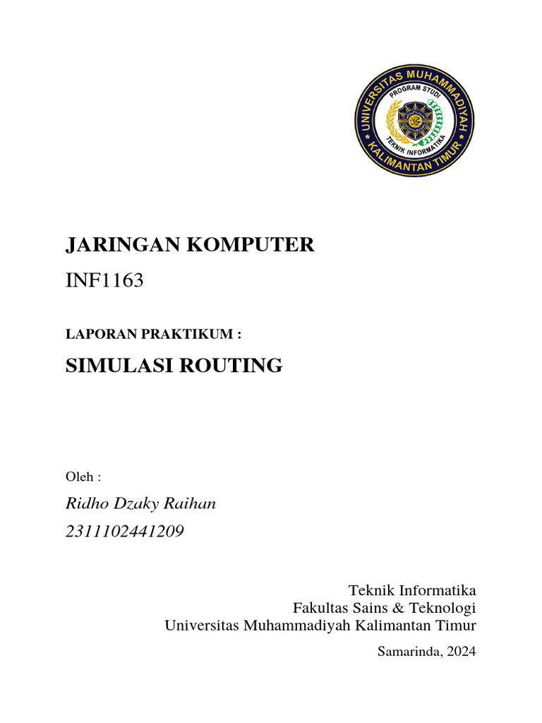 Simulasi Routing Jaringan Komputer | PDF | Komputer