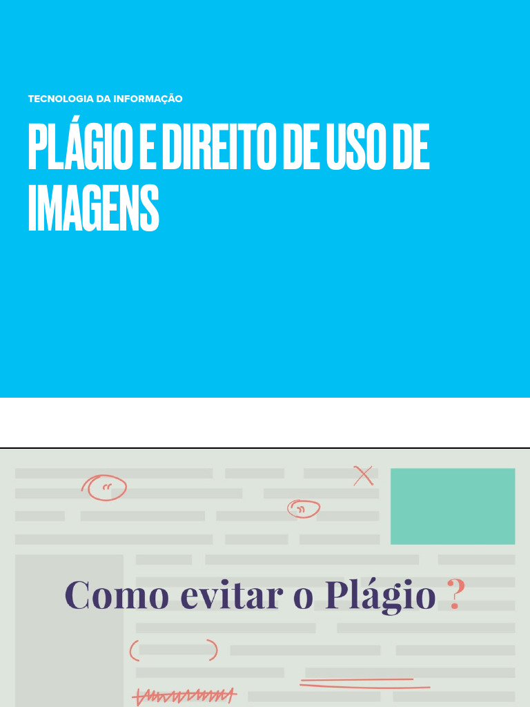 Plágio e Uso de Imagens | PDF | Plágio | Propriedade intelectual