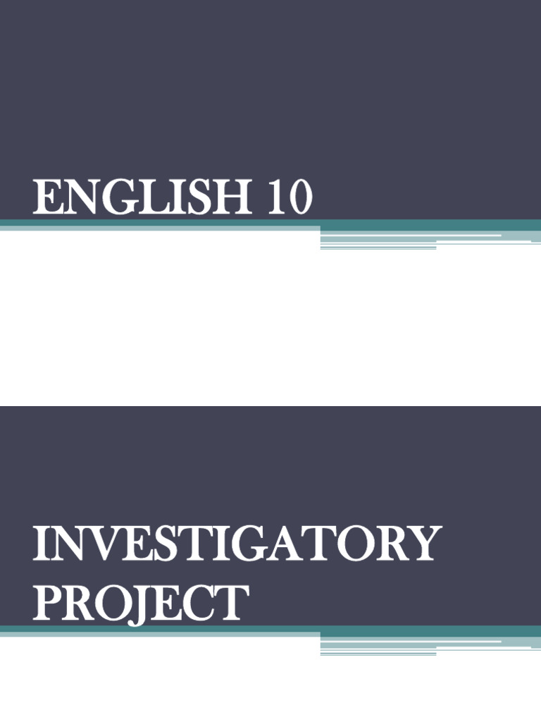 Investigatory Project FORMAT | PDF | Hypothesis | Scientific Method