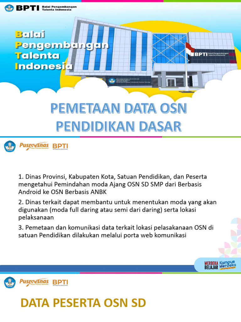 Pemetaan OSN Pendidikan Dasar | PDF