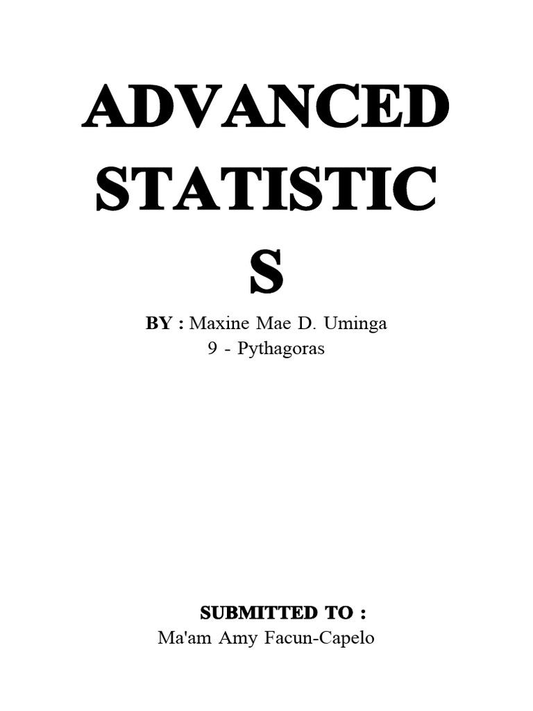 ADVANCE-STATISTIC | PDF | P Value | Analysis Of Variance