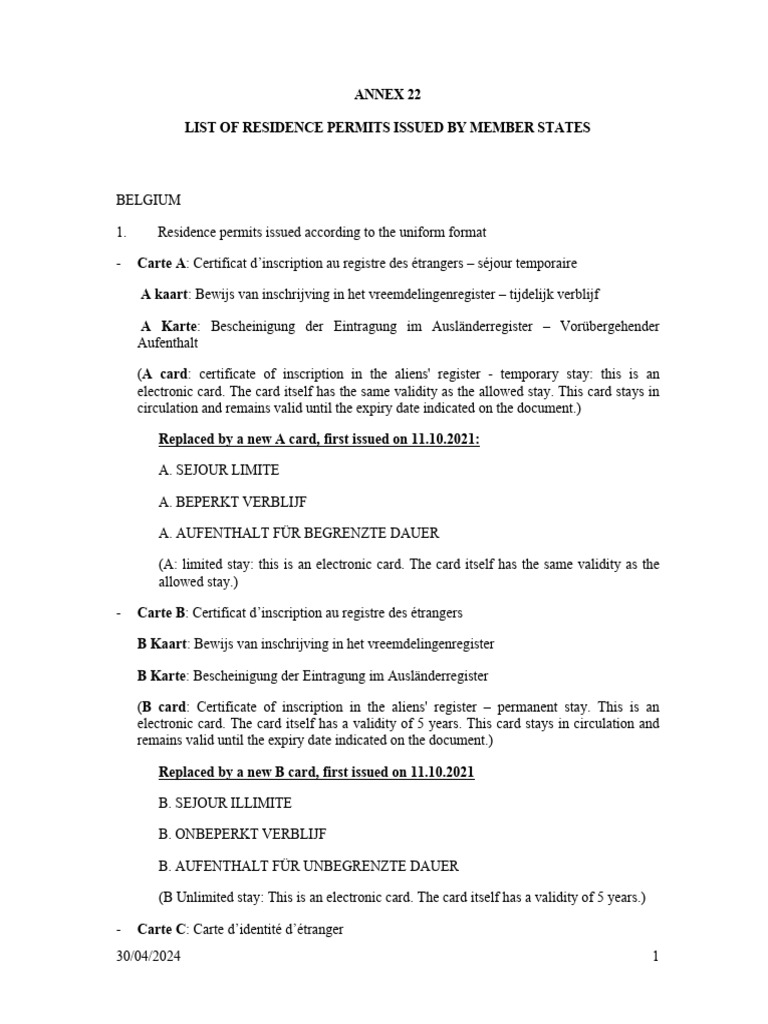 Handbook Annex 22 en 1 | PDF | Identity Document | Travel Visa