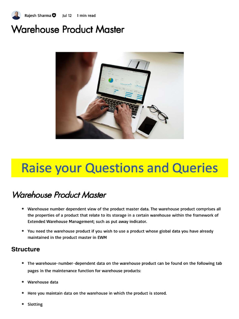 Warehouse Product Master | PDF
