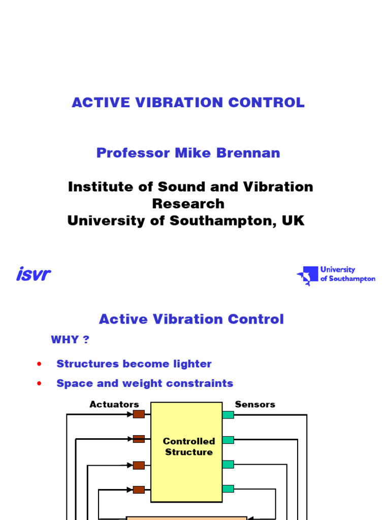 Active Vibration Control Techniques | PDF | Shape Memory Alloy ...