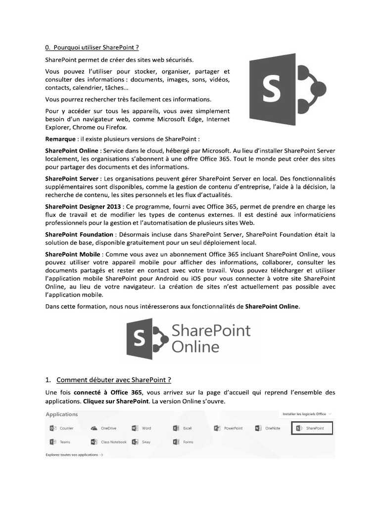 Pourquoi Utiliser Sharepoint | PDF