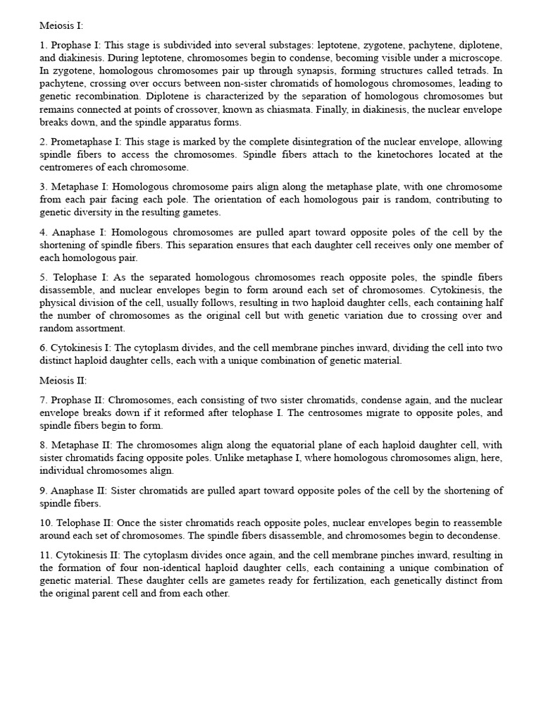Meosis Description | Download Free PDF | Meiosis | Cell Nucleus
