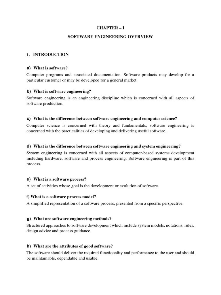 SE-Chapter-1 Software Engineering Overview | PDF | Systems Engineering ... SE-Chapter-1 Software Engineering Overview | PDF | Systems Engineering ...