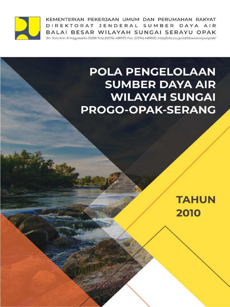 Buku Pola PSDA WS Progo Opak Serang 2010 | PDF