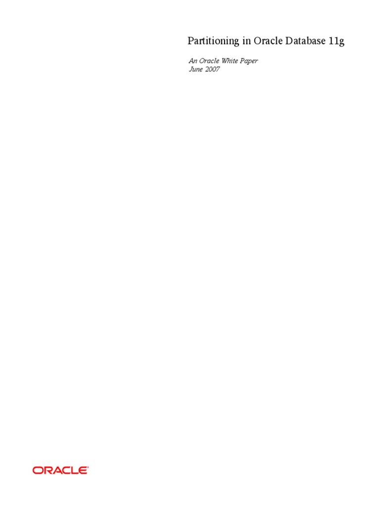 Oracle Partitioning | PDF