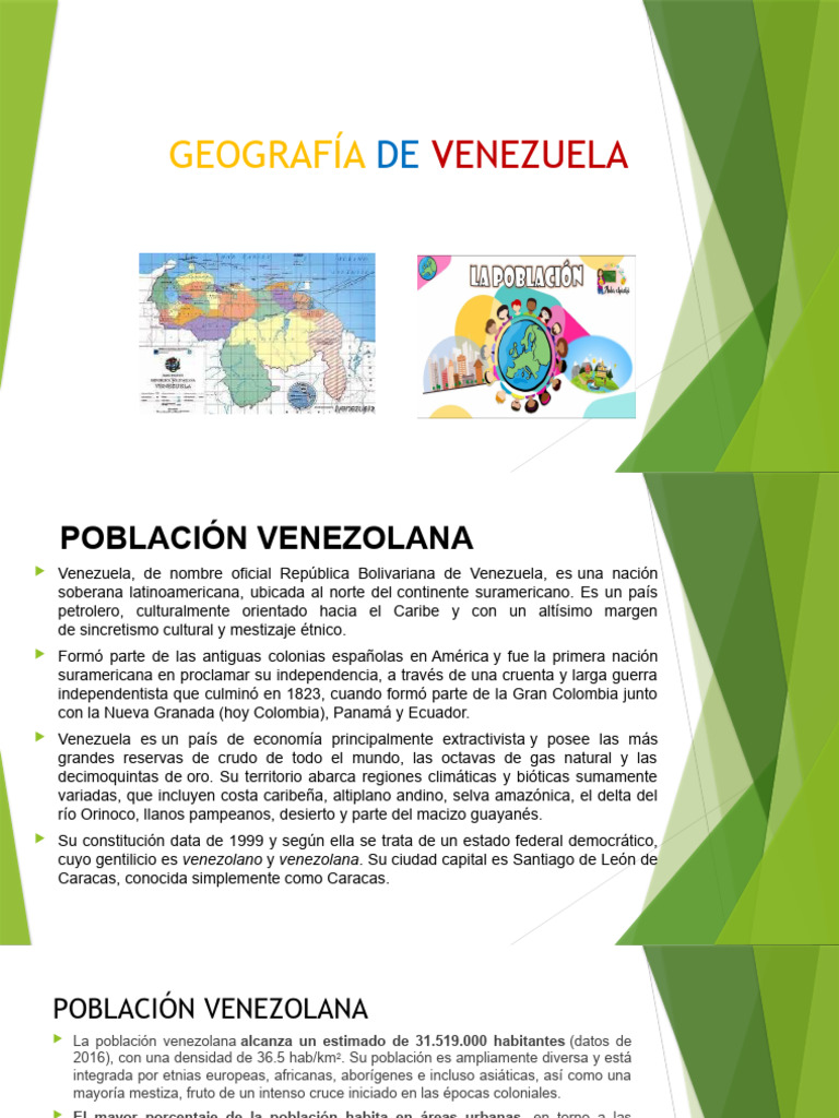 Geografía y Población de Venezuela | PDF | Venezuela | Población