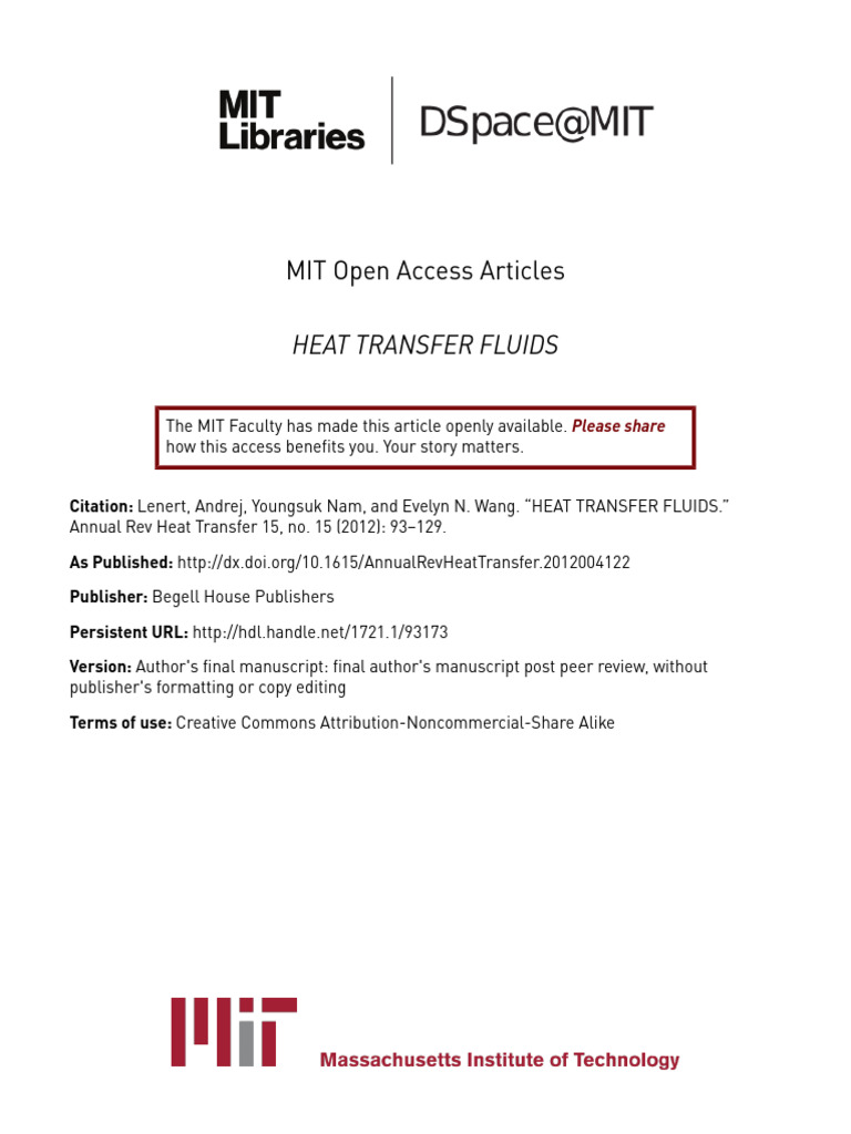 HEAT TRANSFER FLUIDS | PDF | Heat Transfer | Solar Energy