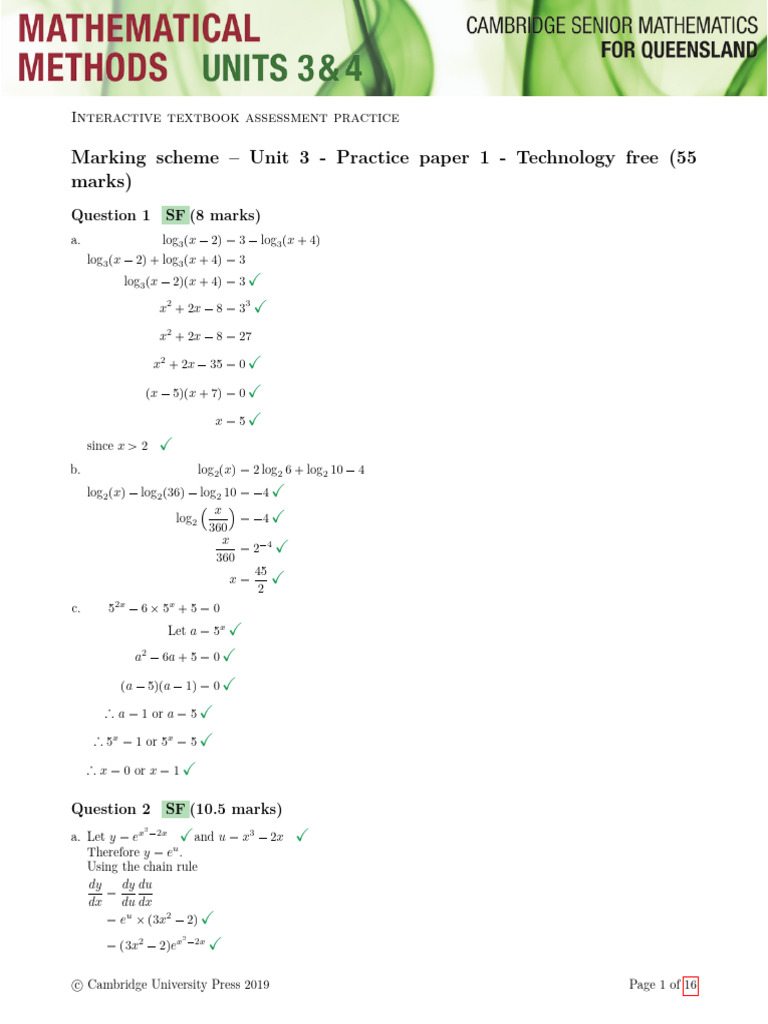 CAMB Unit-3-Practice-Exam-ITB-Teacher-Marking-Scheme | Download Free PDF | Mathematical ...