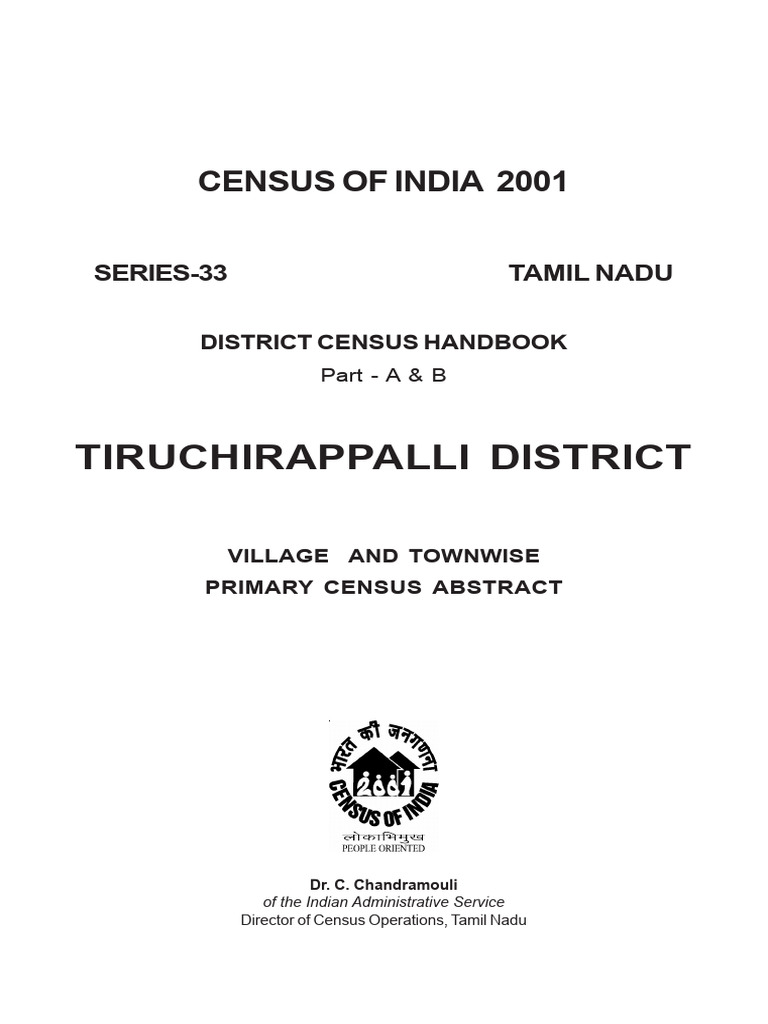 Tiruchirappalli 2001 Census Data | PDF | Census