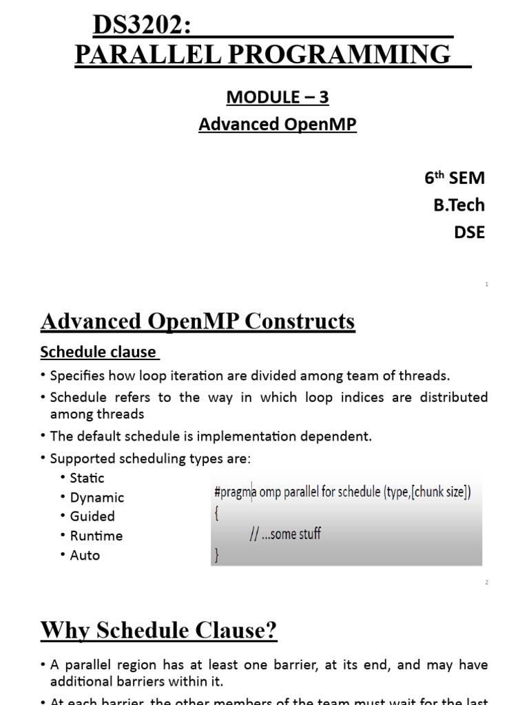 Parallel Programming Module 3 | Download Free PDF | Scope (Computer Science) | Variable ...