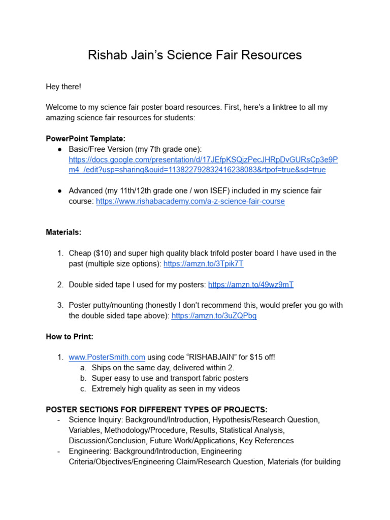 Rishab Science Fair Resources | PDF | Art