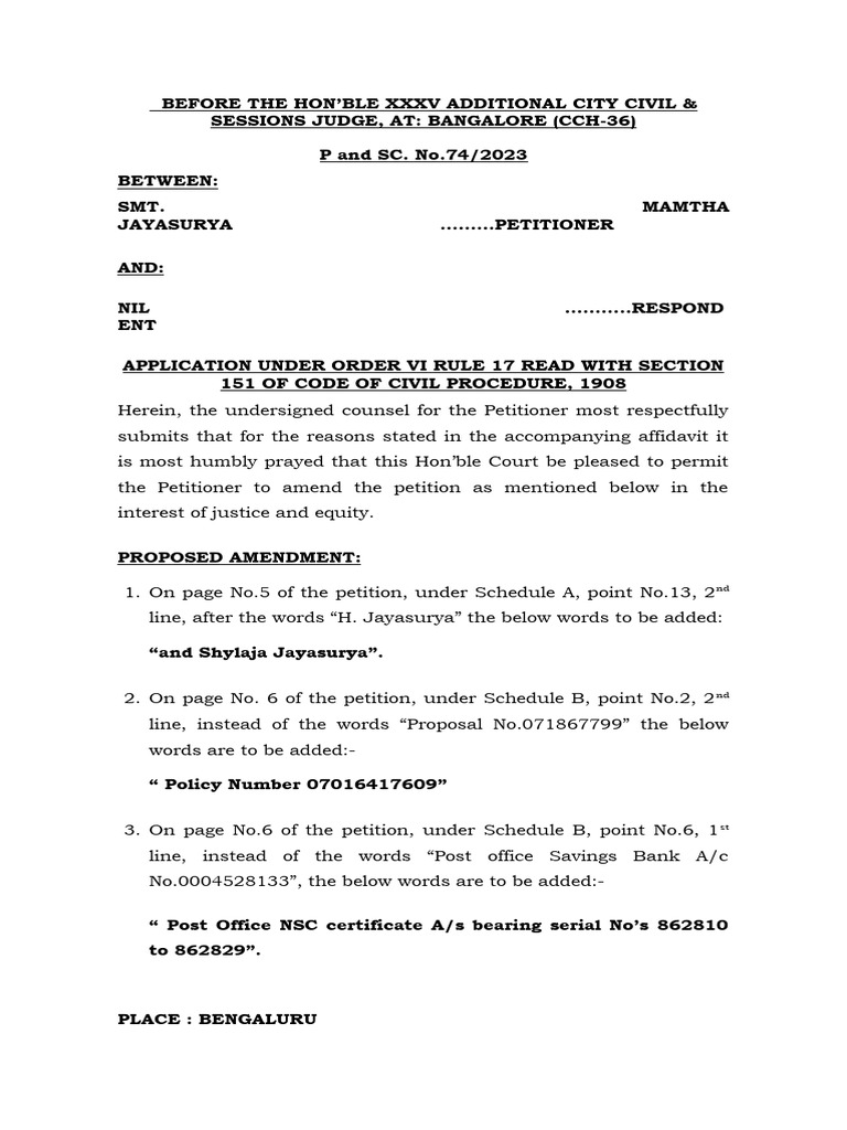 Amendment Application (Post Disposal) | PDF | Judiciaries | Government