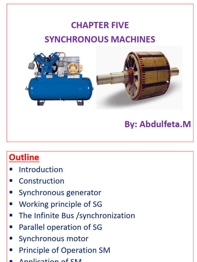 Chapter 5 Syncrnous Machine | PDF | Electric Motor | Electric Generator