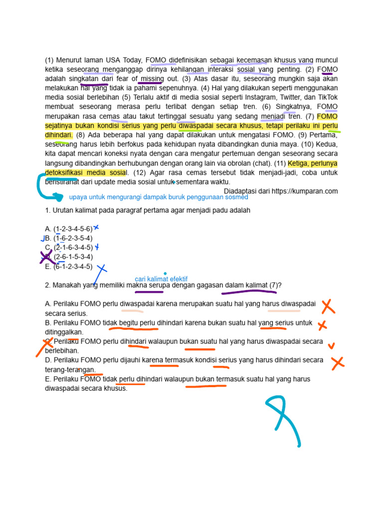 Soal Latihan Utbk Pbm-Ppu Dwu Weekend - 25 April 2024 | PDF