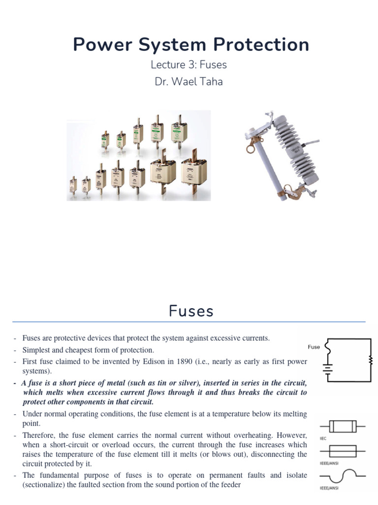 Lec 5 and 6 (Week3) | PDF | Fuse (Electrical) | Electromagnetism