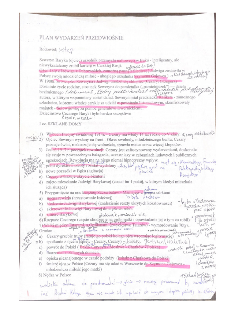 Plan Wydarzen Przedwiosnie | PDF