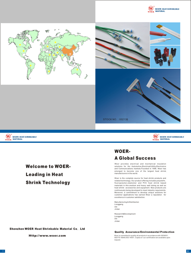 Woer RSFR-H Heat Shrink Tubing Overview | PDF | Pipe (Fluid Conveyance ...