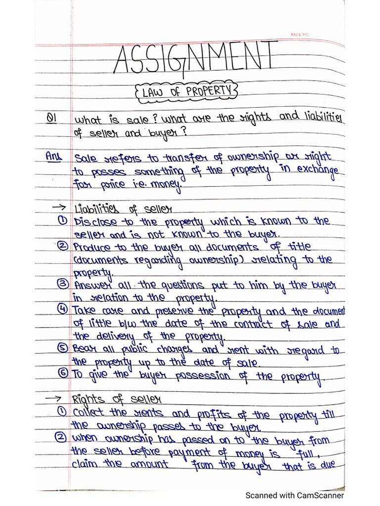 Legal Assignment Property Law | PDF