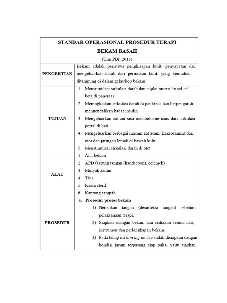 Sop Bekam Basah | PDF