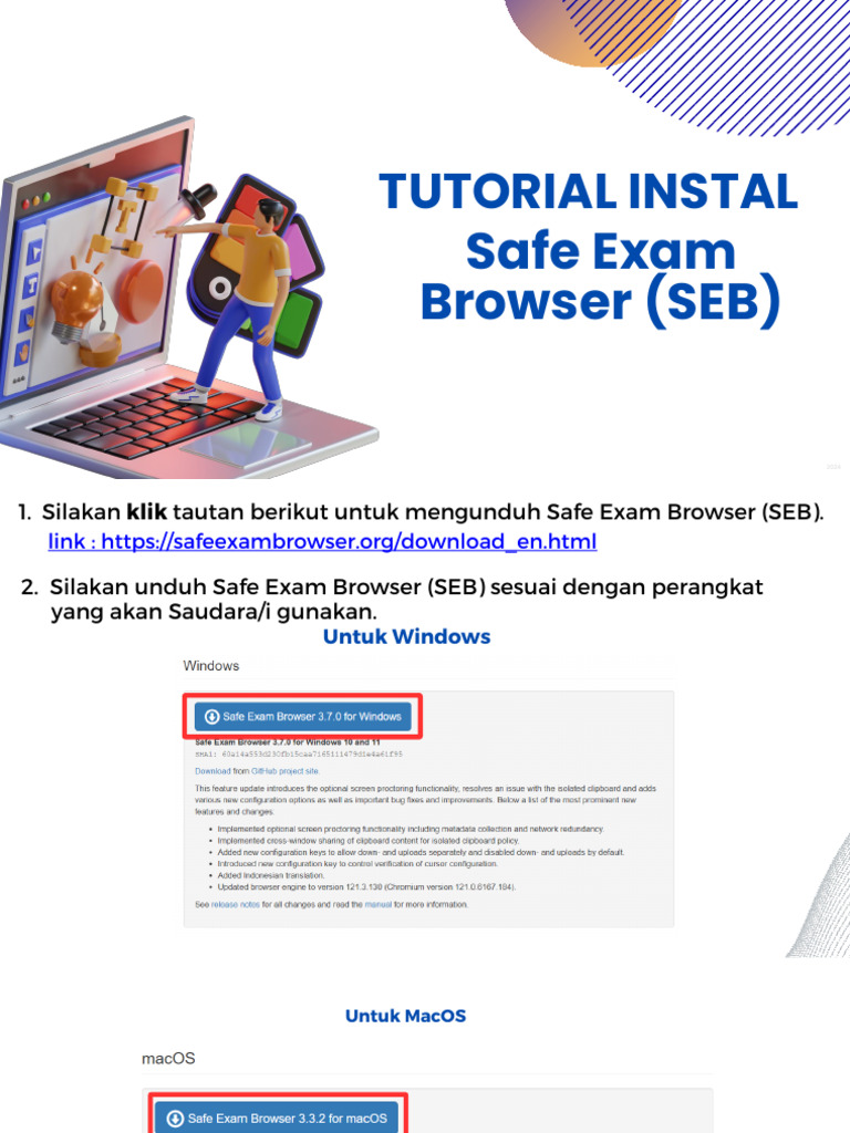 Panduan Instalasi Safe Exam Browser | PDF | Bisnis | Komputer