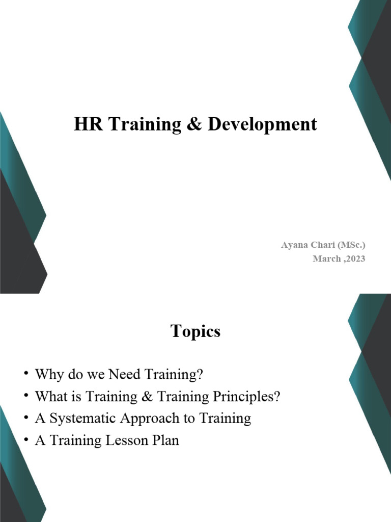 Training Development | PDF | Learning | Knowledge
