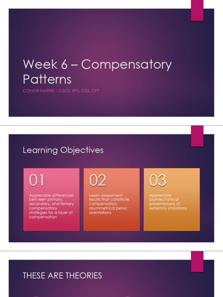 Week 6 - Compensatory Patterns - New | PDF | Pelvis | Anatomical Terms ...