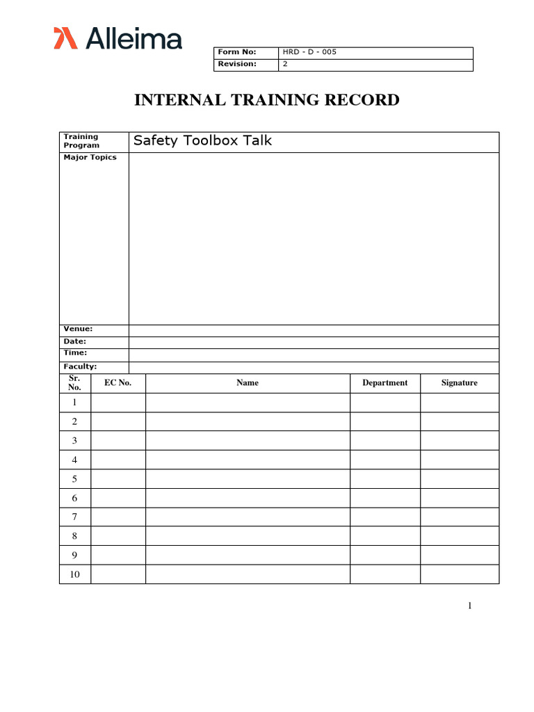 2.safety Tool Box Talk | PDF