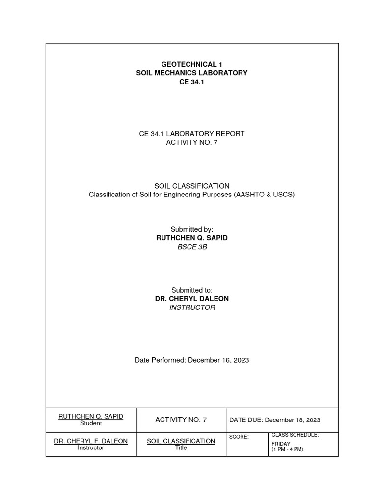 SOIL CLASSIFICATION | PDF | Sand | Soil