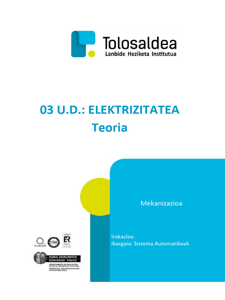 Elektrizitate Liburua | PDF