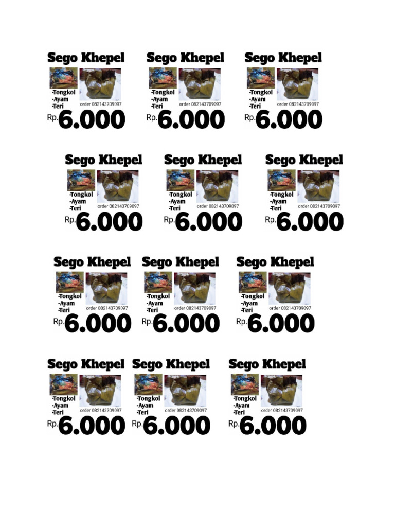 Dokumen Banner Sego Kepel | PDF