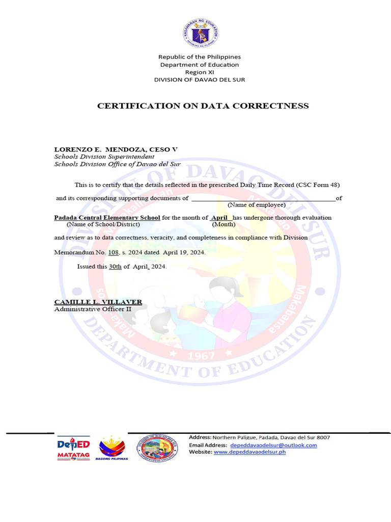 Data Correctness | PDF