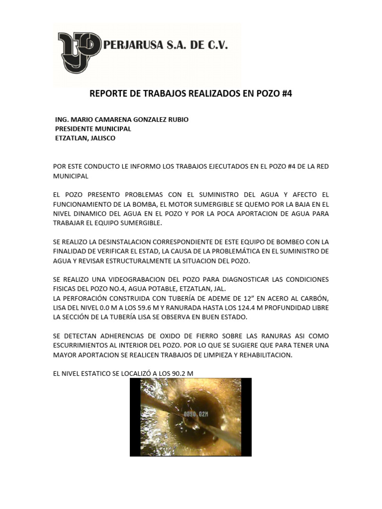 P4 Informe | PDF | Agua