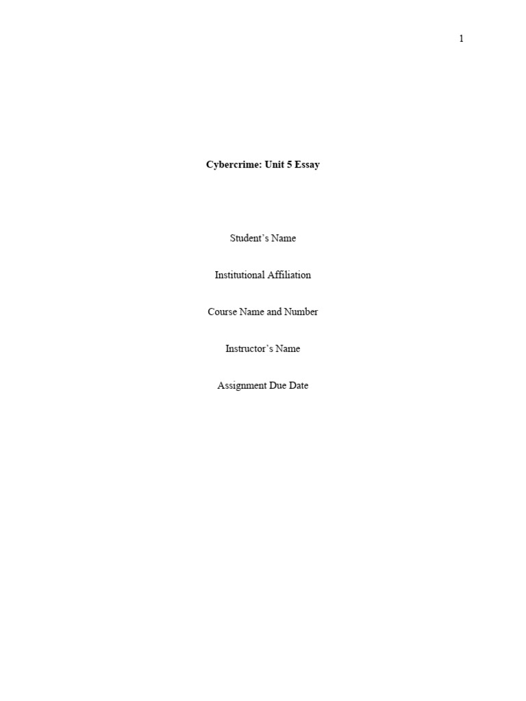 Cybercrime: Unit 5 Essay | Download Free PDF | Digital Forensics | Computer Forensics