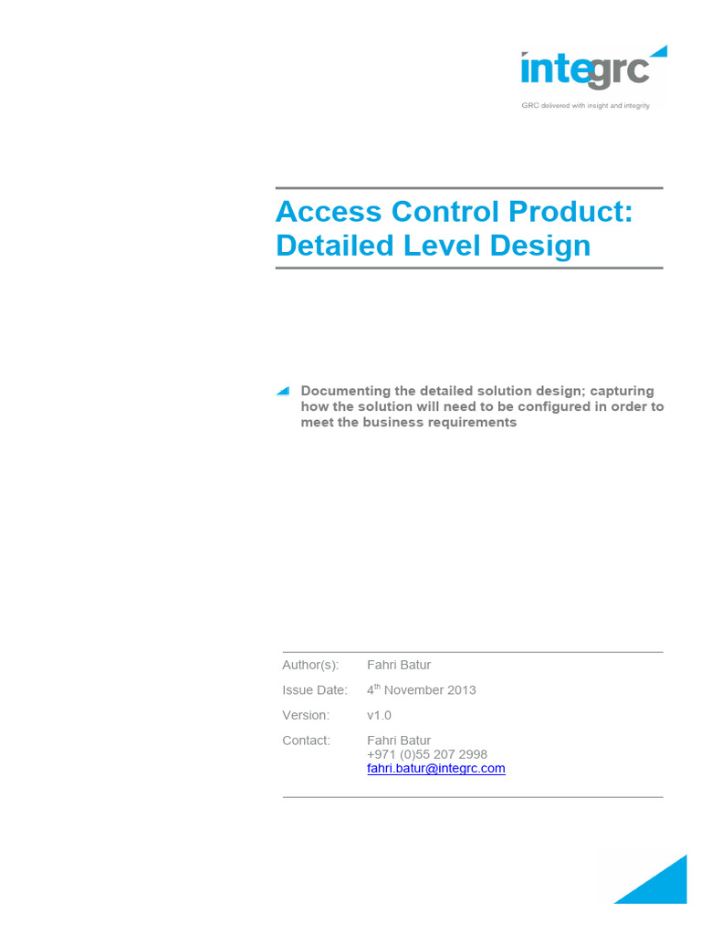 2-4-0 Acr1 Detailed Level Design 1-Rev2 | PDF | Parameter (Computer Programming) | Risk