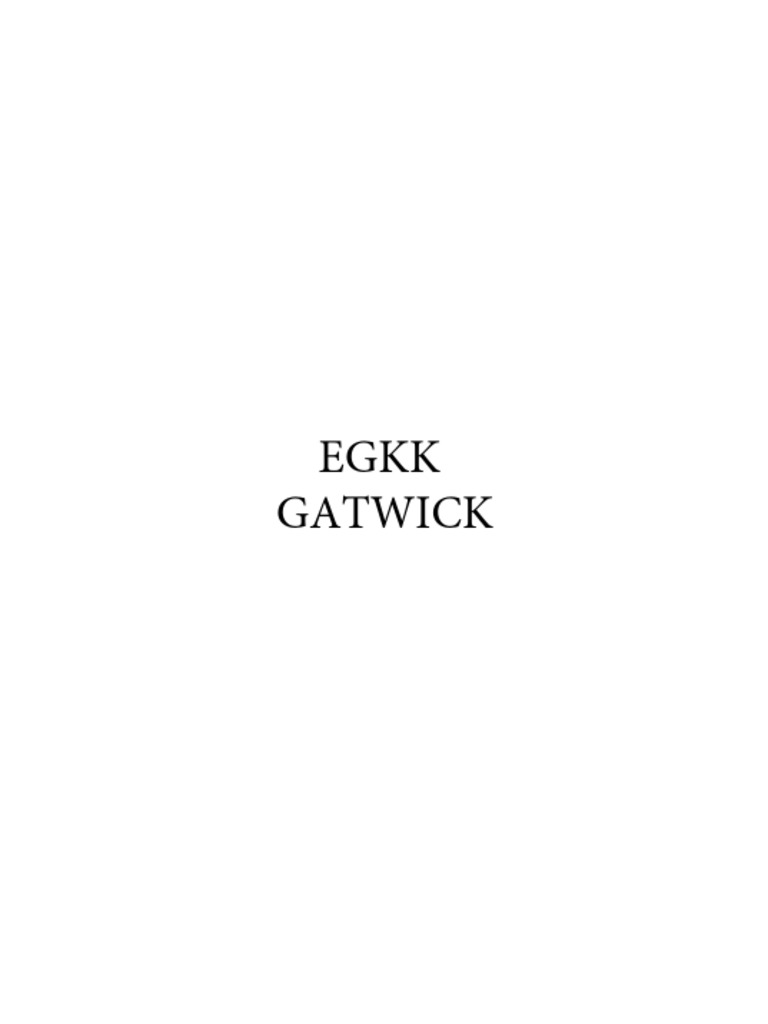 Gatwick Charts | PDF | Aviation