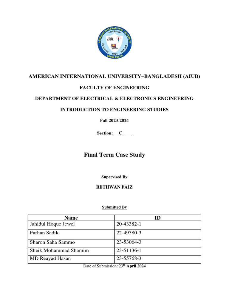Final Term Case Study | PDF | Integrity | Consultant